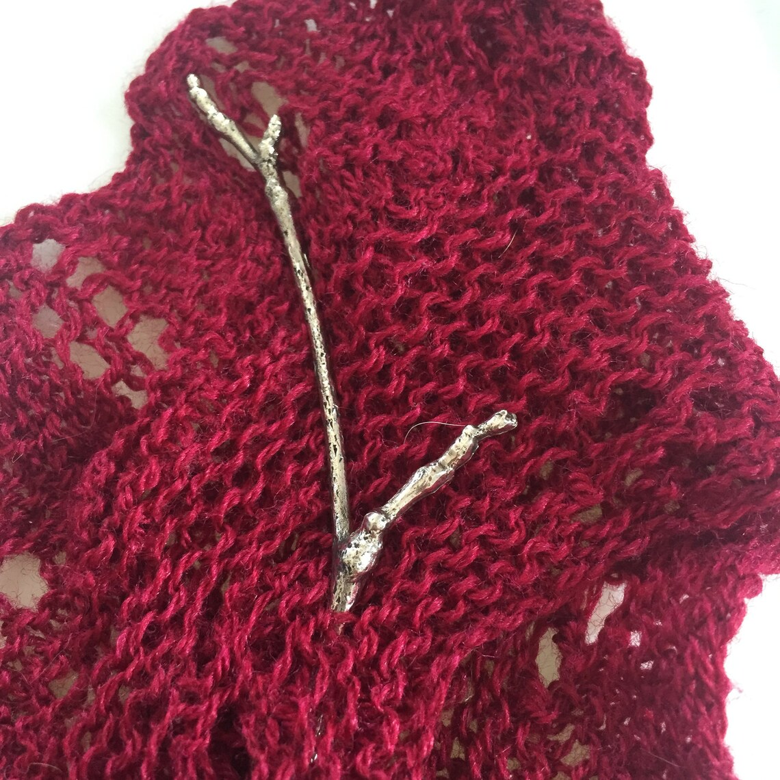 Twig Shawl Pin Twig Shawl Stick Sweater Closure Bronze - Etsy