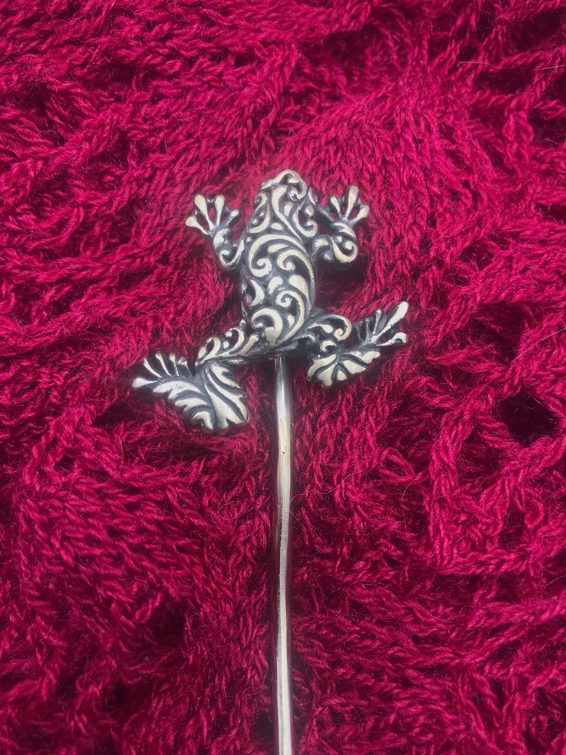 Filigree Tree Frog Shawl Pin Filigree Frog Stick Pin - Etsy