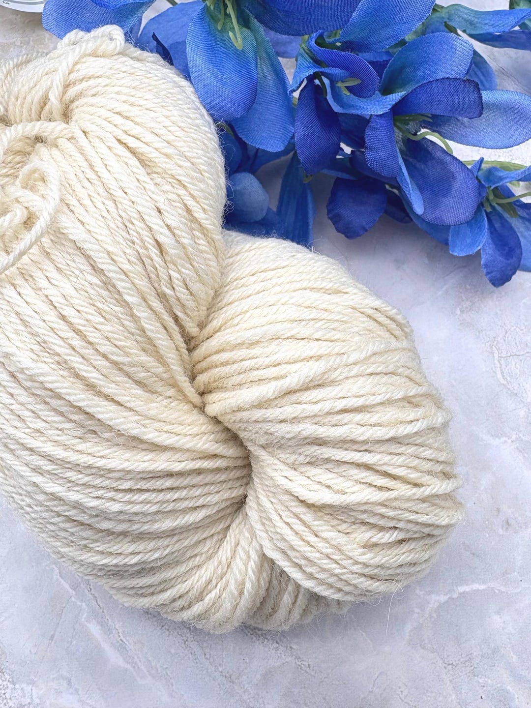 DK BFL Wool Undyed Yarn Base, Natural Untreated British Blue Faced ...
