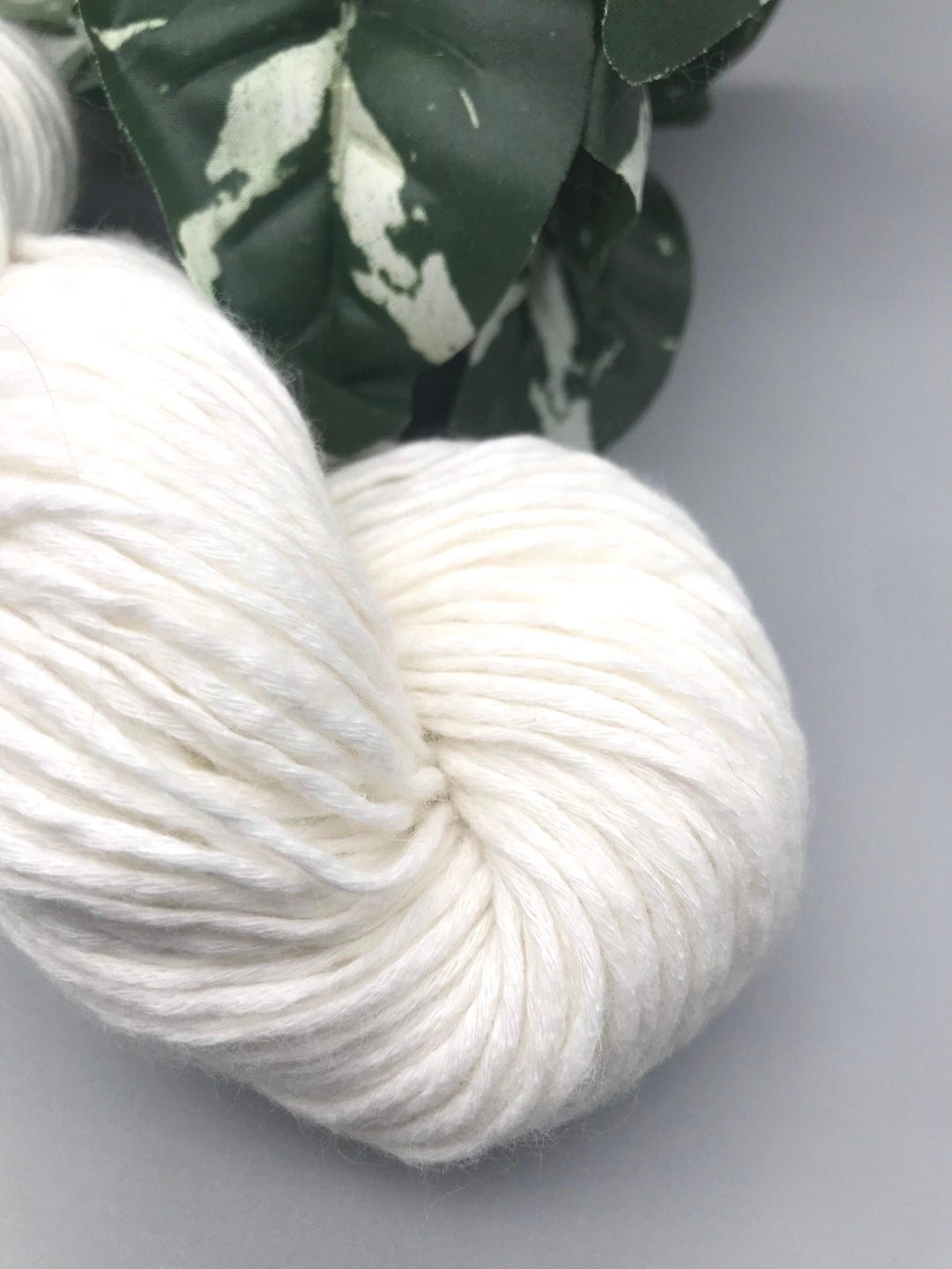 DK Chainette Cotton Undyed Yarn, Vegan Cashmere Light Worsted Yarn ...