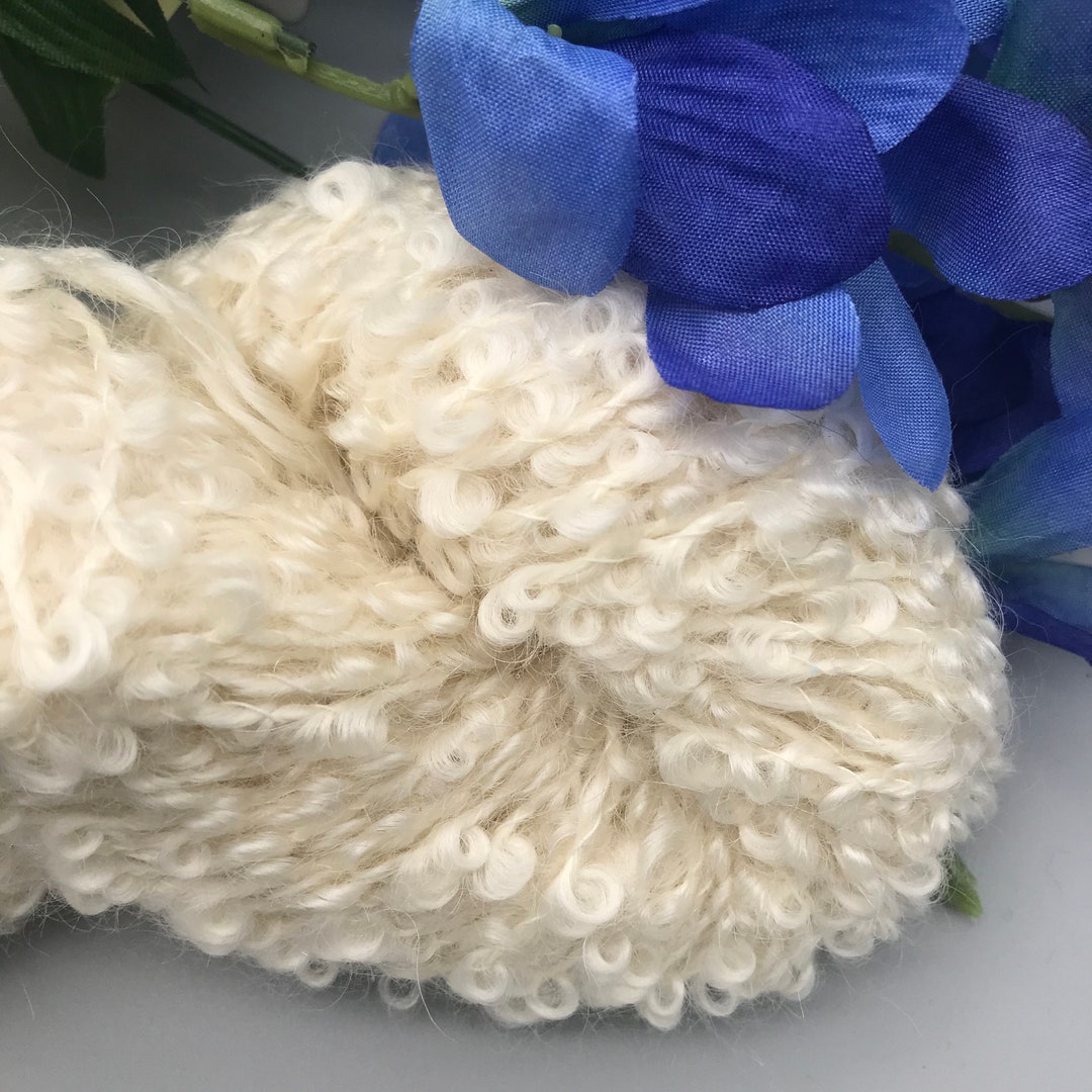 CHUNKY Kid Mohair Wool Nylon Boucle Undyed Yarn Blank Base - Etsy