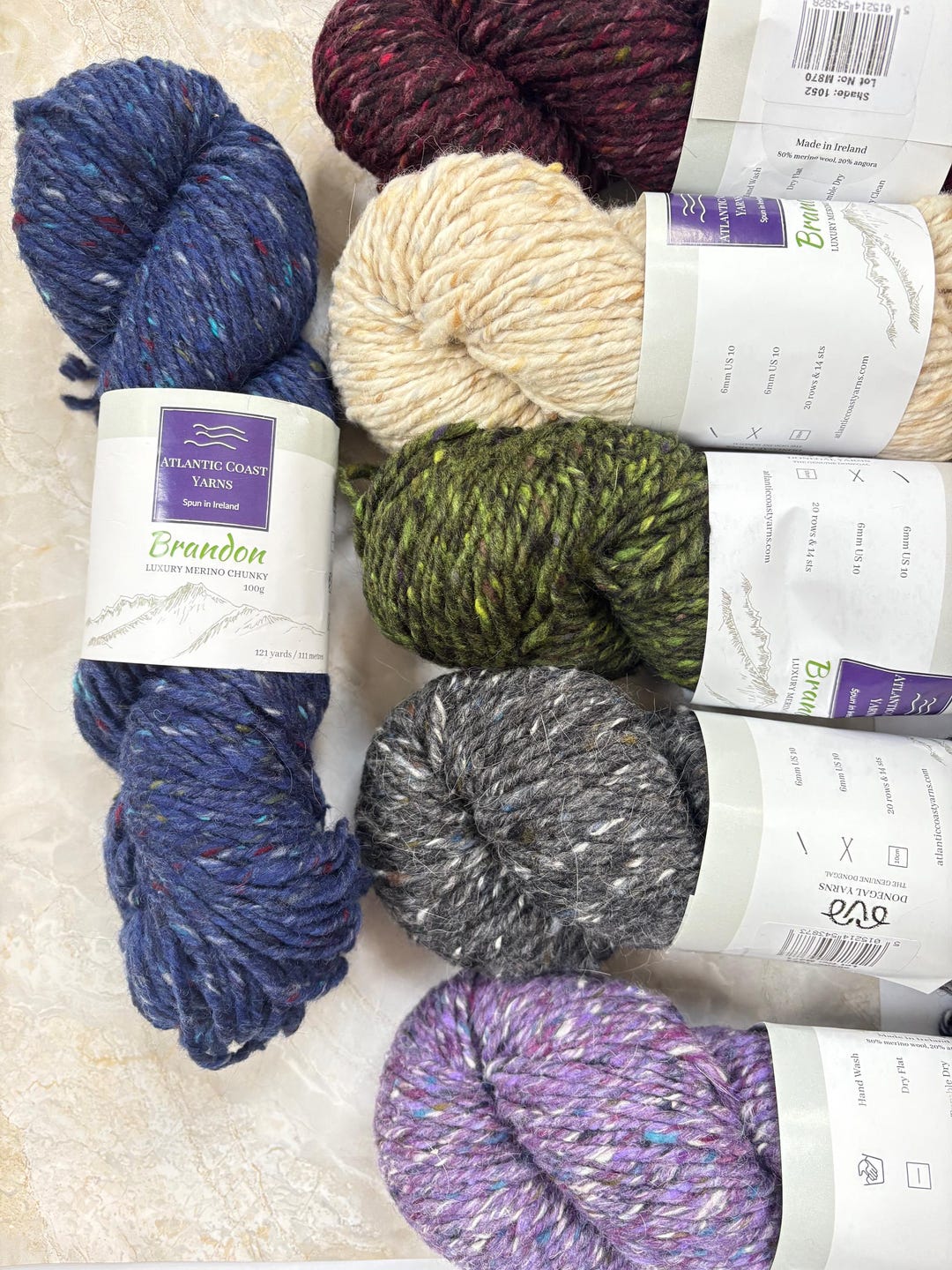 CHUNKY Angora Merino Yarn Luxury Donegal Tweed Yarn Atlantic Coast ...