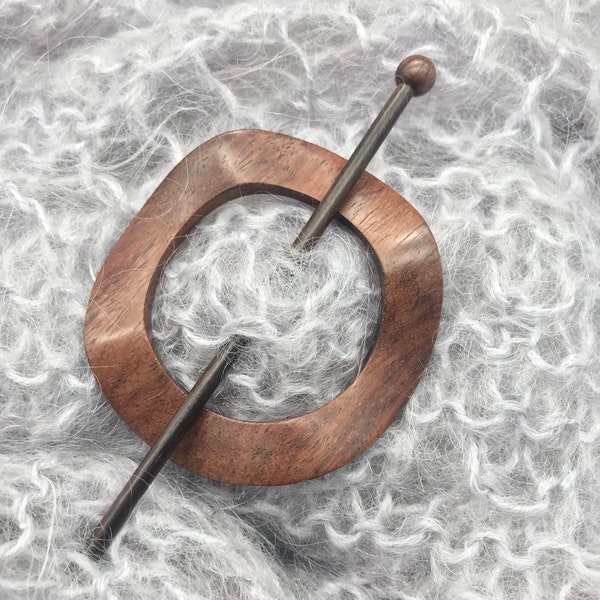 Wooden Shawl Pin - Etsy