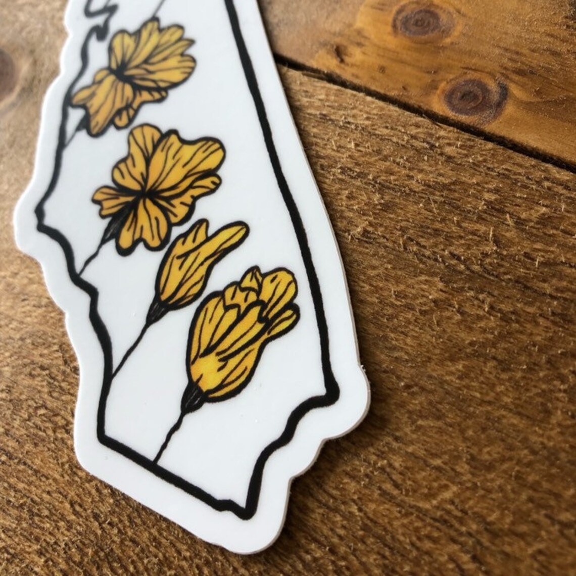 California Poppy Sticker Laptop and Bottle Decal | Etsy