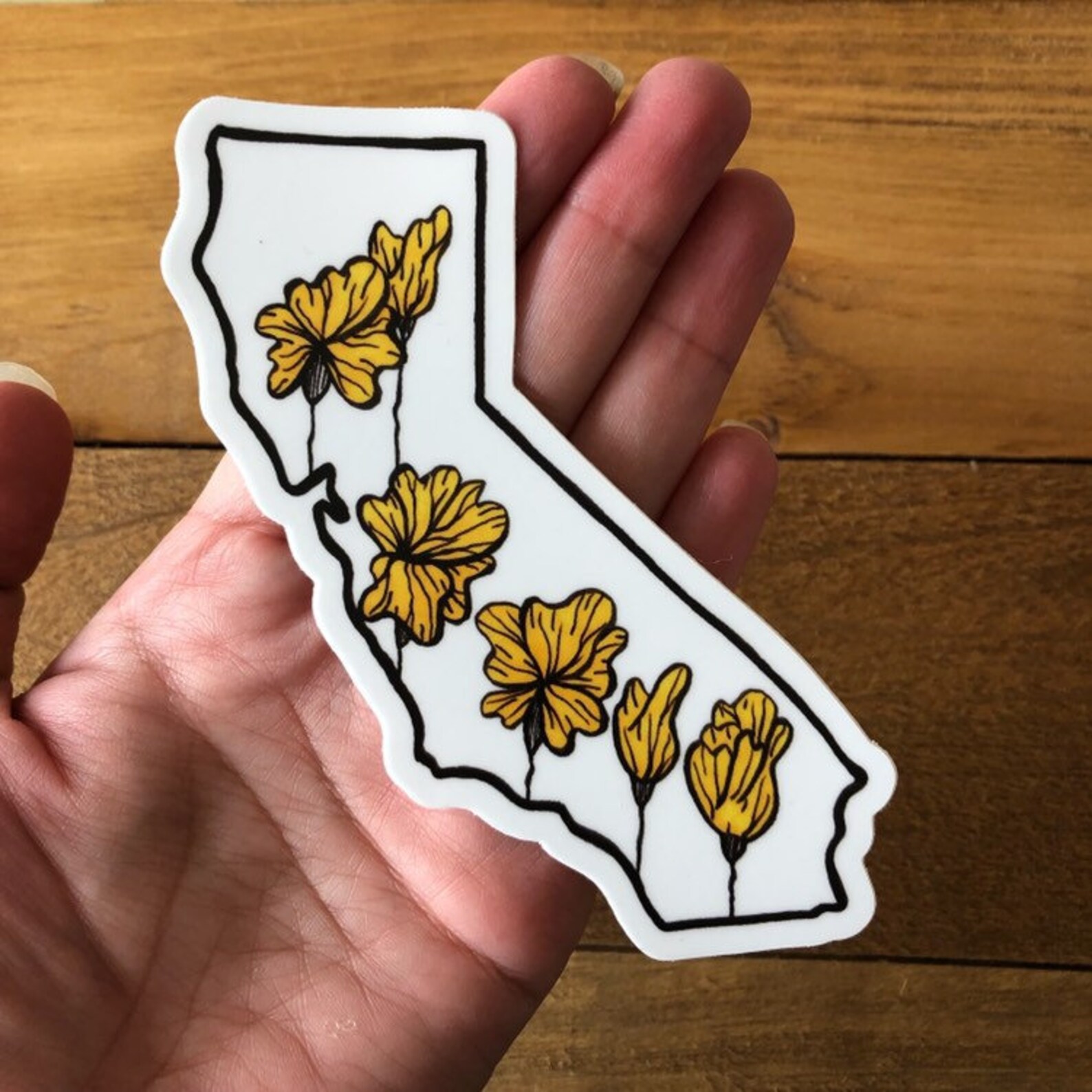 California Poppy Sticker Laptop and Bottle Decal | Etsy