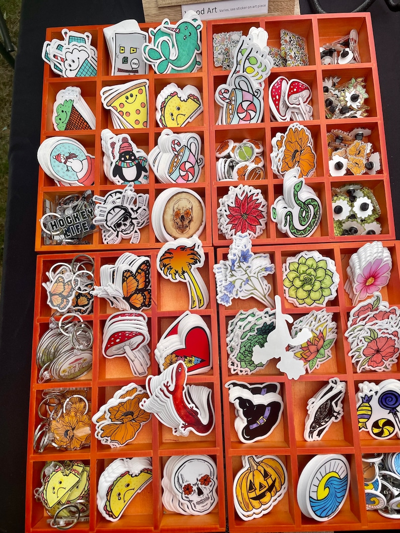 Single Sticker, Hand-drawn Waterproof Decal, You Choose Design - Etsy