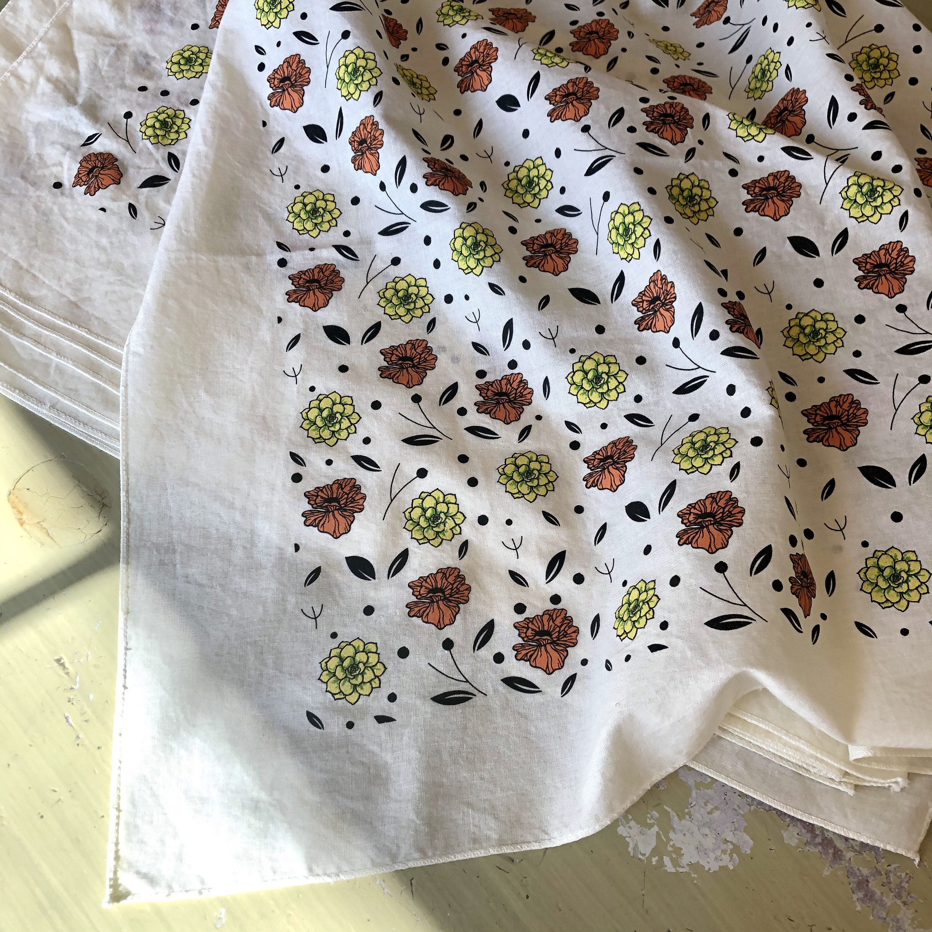 Floral Bandana Women Hair Flower Bandana Cotton Pretty - Etsy.de