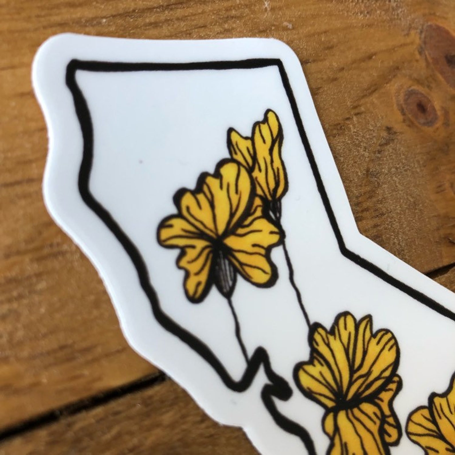 California Poppy Sticker Laptop and Bottle Decal | Etsy