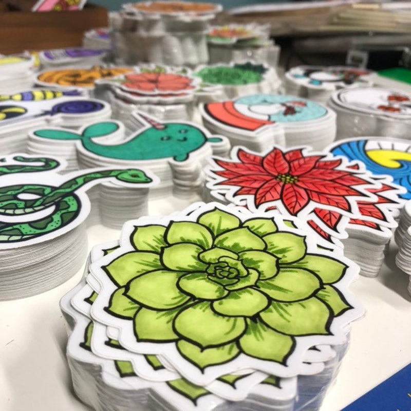 Hand Drawn Stickers - Etsy