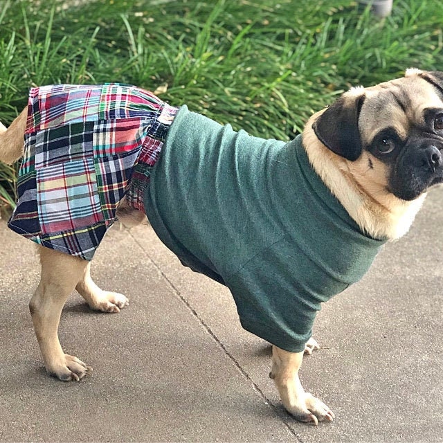 Dog Shorts Dog Boxer Shorts Dog Pants Dog Pantsplaid Dog | Etsy