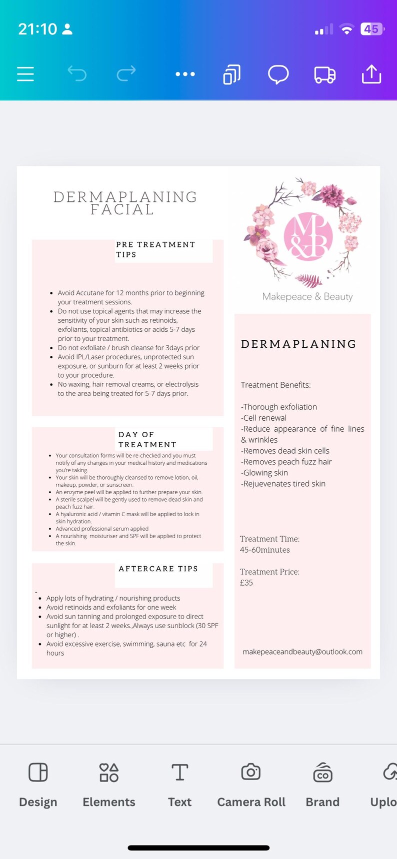 Dermaplaning Facial Leaflet - Essential Information for Clients ...