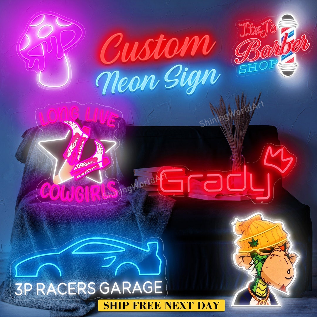 Custom Logo Sign for Wall, Neon Logo Sign Custom, Neon Name Sign ...