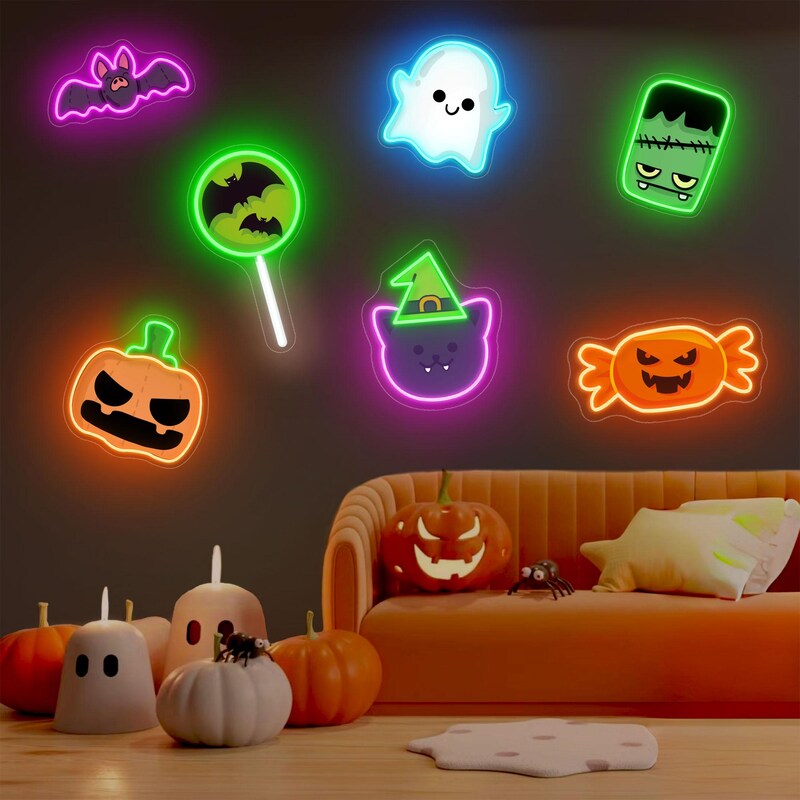 Halloween Lighted Sign - Etsy