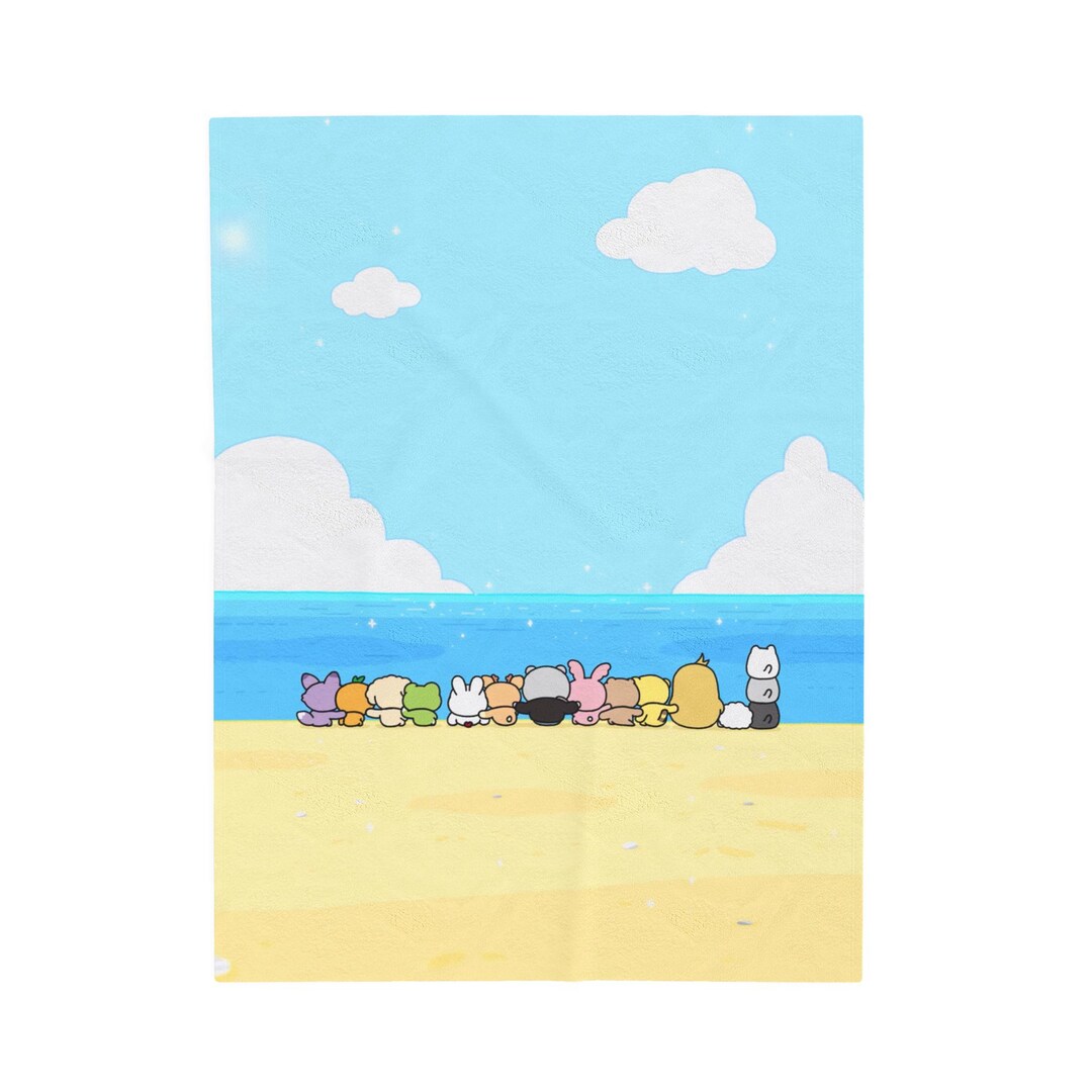 SEVENTEEN Miniteen Blanket Beach Inspired Velveteen Plush Kpop ...
