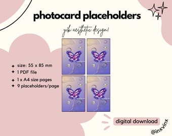 Y2k Photocard Binder Fillers Kpop PC Placeholders - Etsy