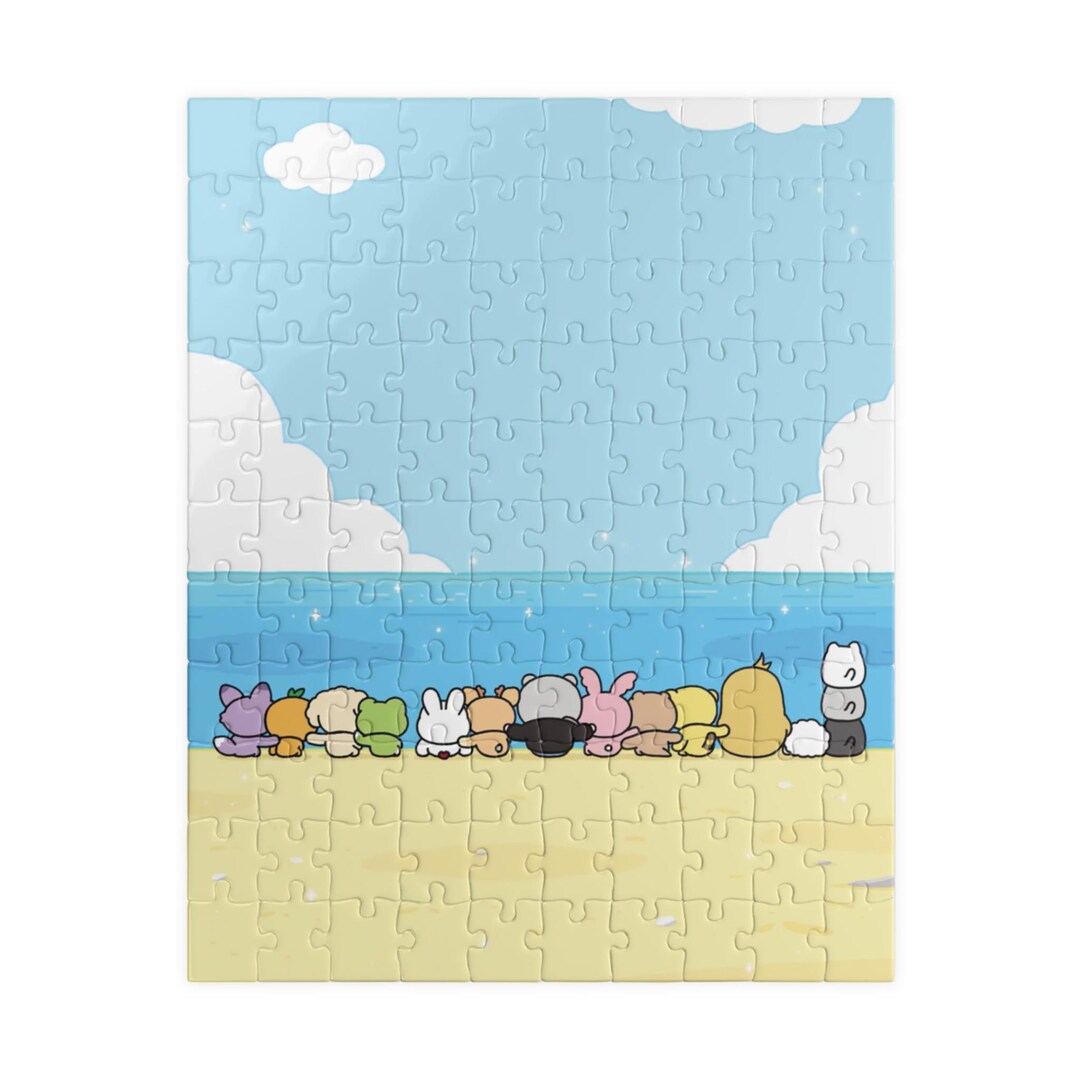 Seventeen Miniteen Beach Fan Art Merch Puzzle (110 Pcs) | Kpop Svt ...