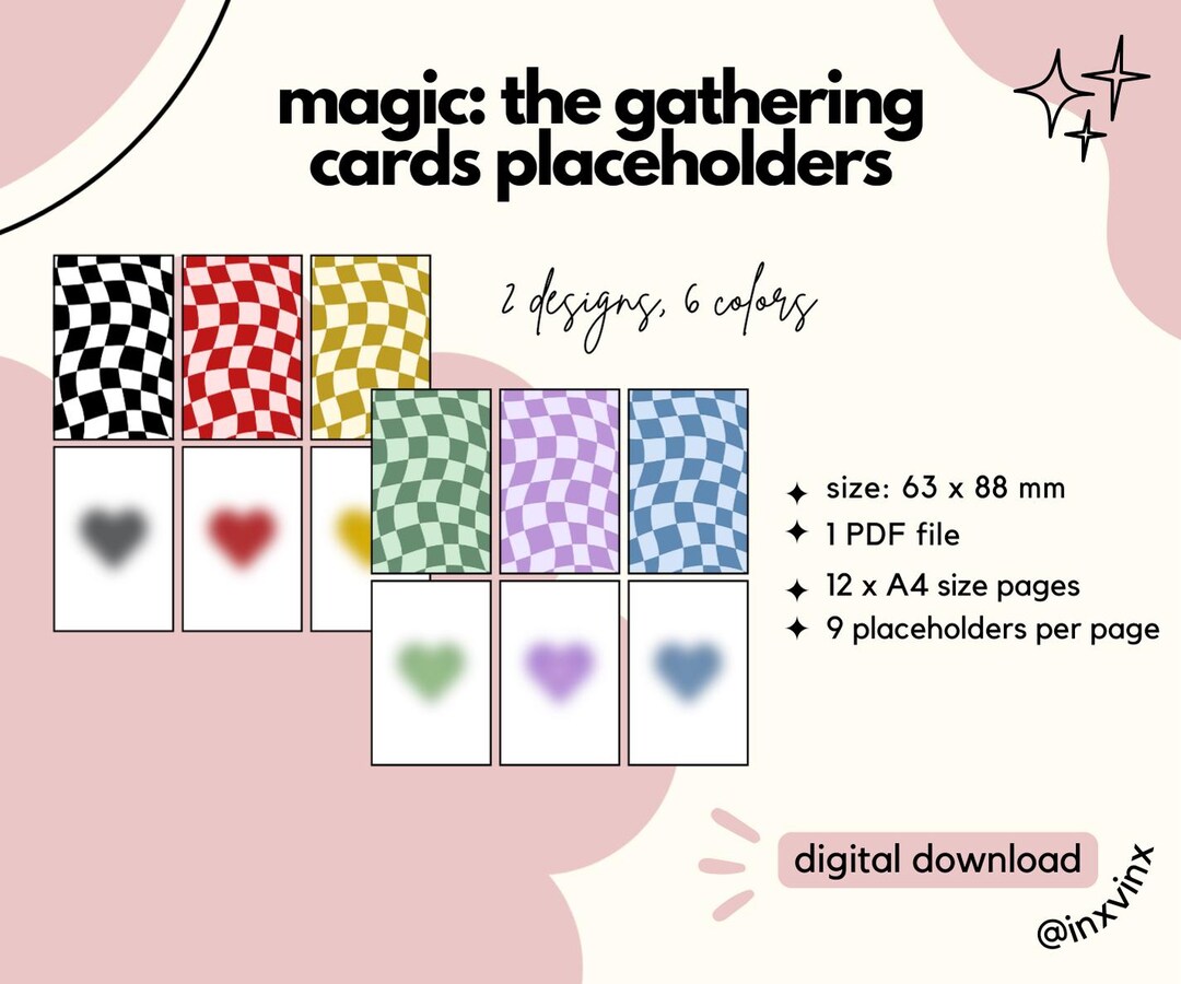 Magic: the Gathering Playing Cards Placeholders Binder Fillers | 6 ...