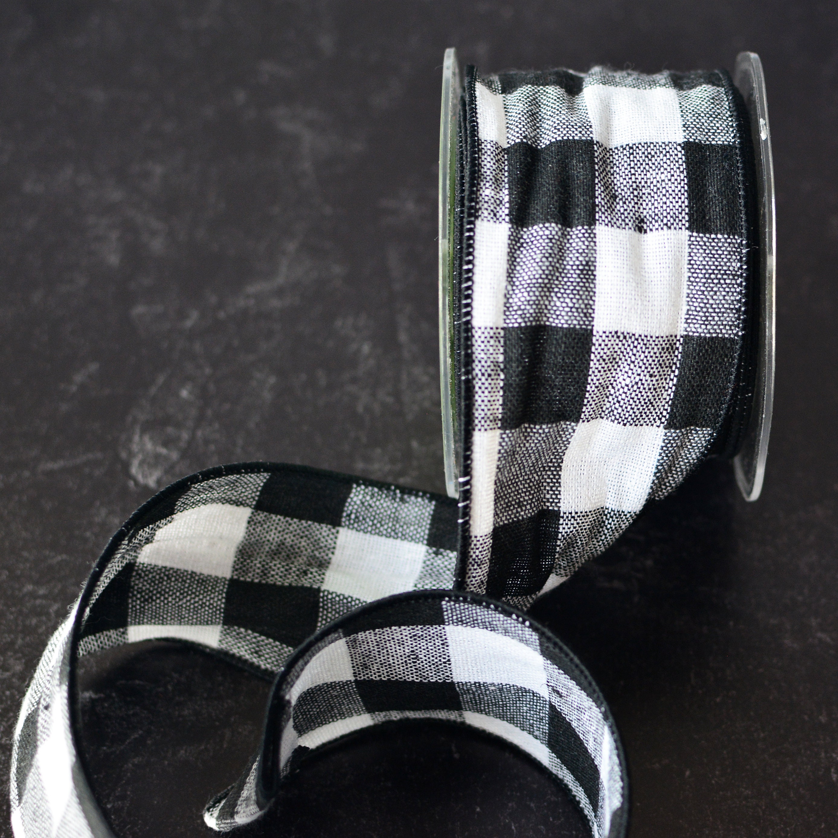 10 Yards Black and White Buffalo Check Ribbon 2.5 Inch Wide | Etsy