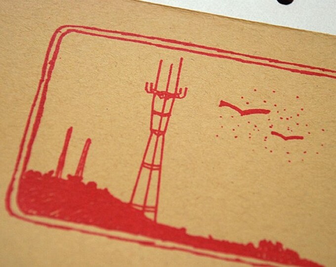 Sutro Tower - Limited Edition Gocco Print - Etsy