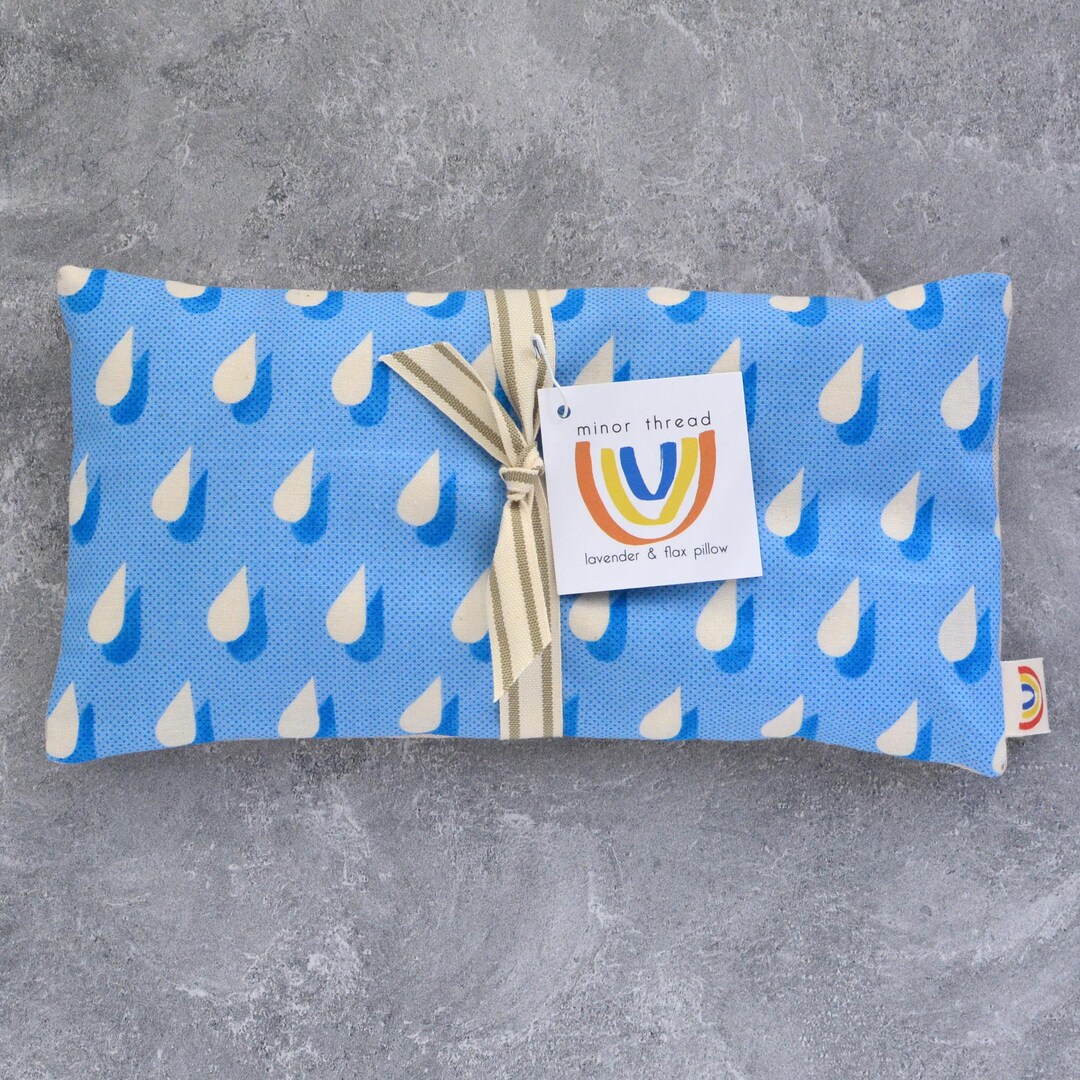 Raindrop Cotton Weighted Eye Pillow: Hot Cold Therapy, Savasana Yoga - Etsy