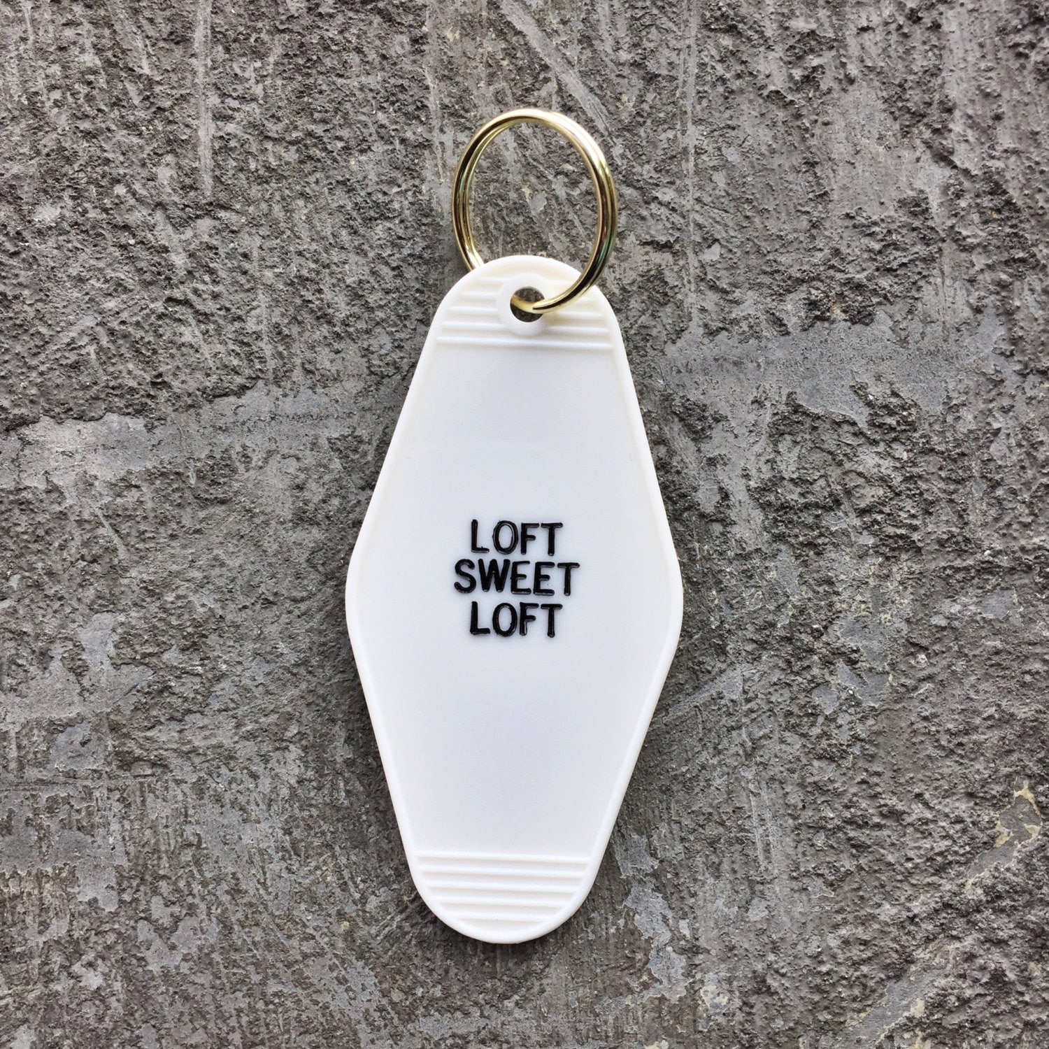 Loft Sweet Loft Hotel Key Fob With Brass Ring Motel Key Fob - Etsy