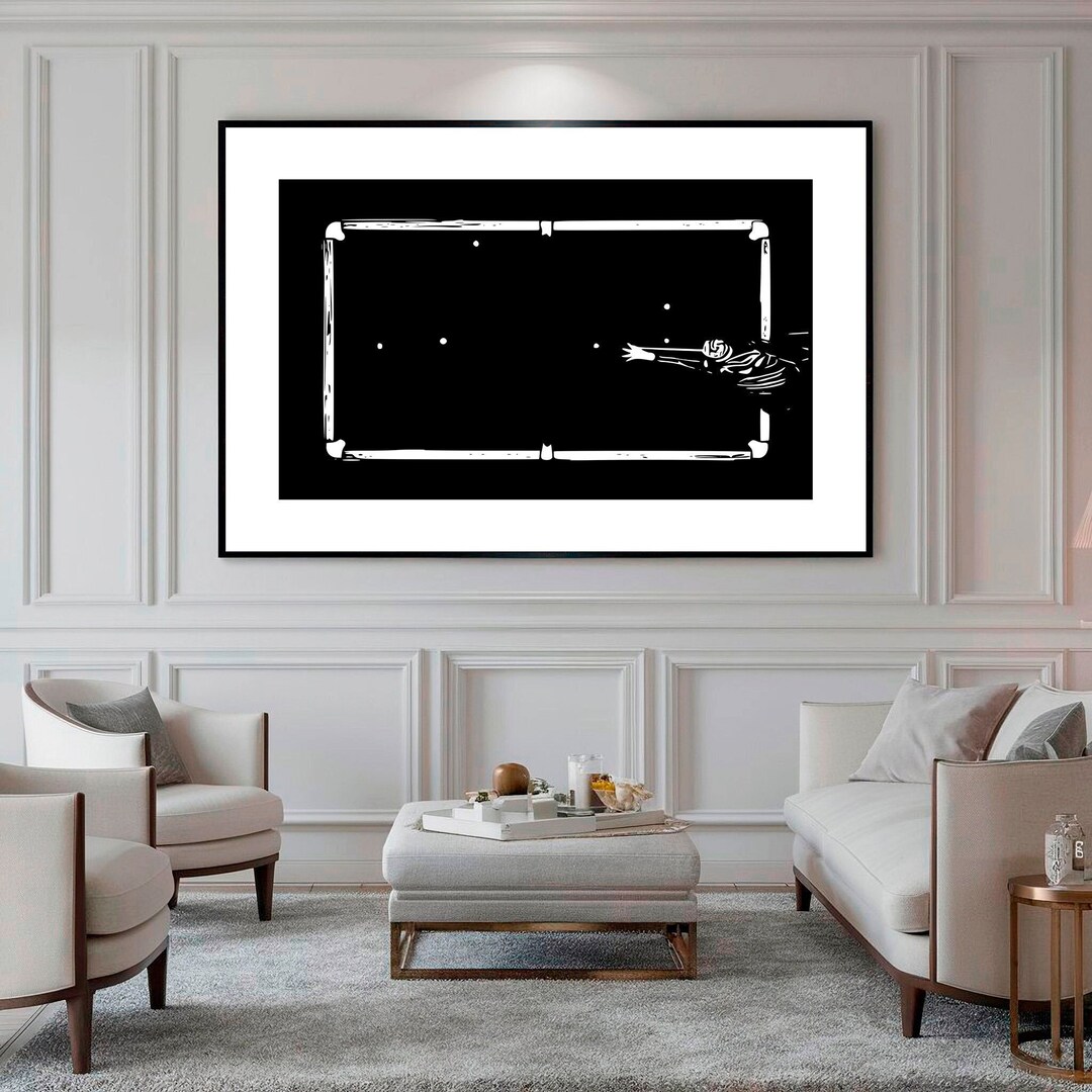 Instant Download Snooker Printable Wall Art Digital Sport Poster Black ...