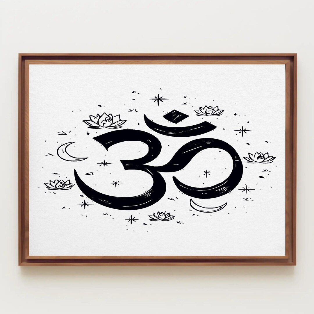 Spiritual Wall Art Printable Om Symbol Instant Download for Mindful ...