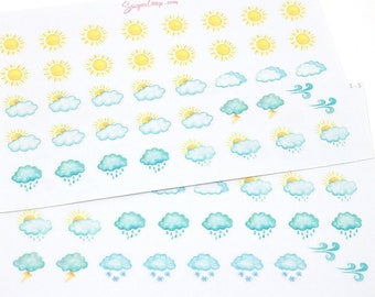 Happy and Sad Weather Tracker Reminder Cute Kawaii Personal - Etsy