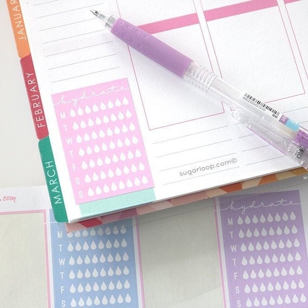 Happy Planner Stickers Water Tracker - Etsy