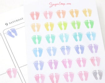 Baby Feet Stickers - Etsy