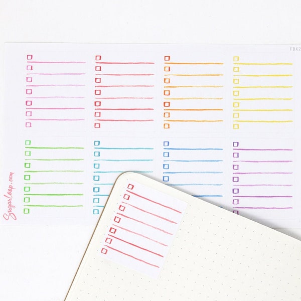 Checklist Stickers - Etsy
