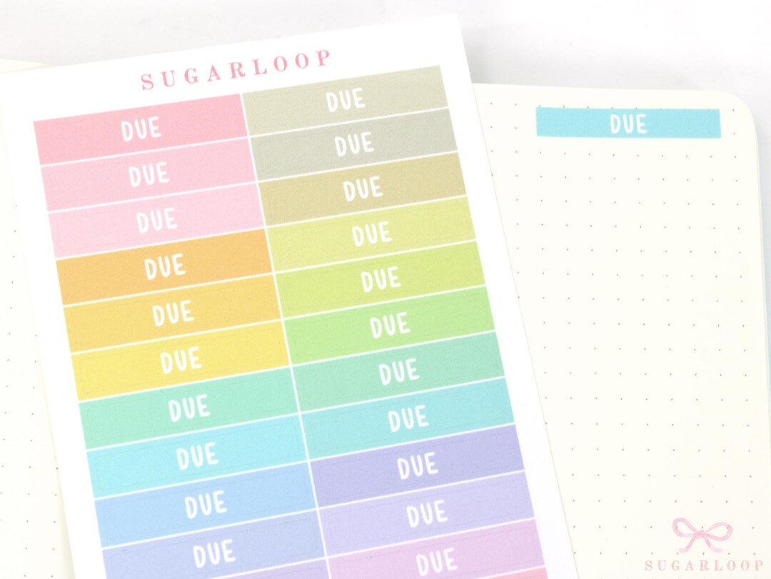 Handwritten Header Title Planner and Journal Stickers: Vertical ...