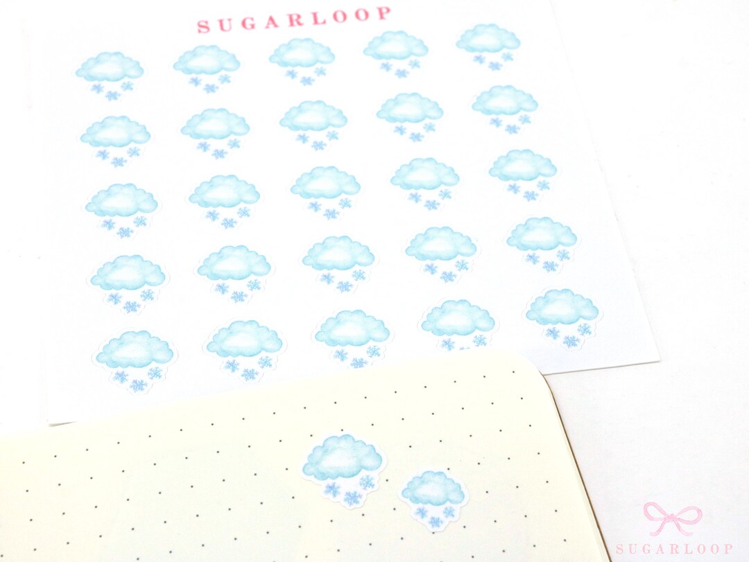 Snowy Weather Watercolor Planner and Journal Stickers: Winter ...