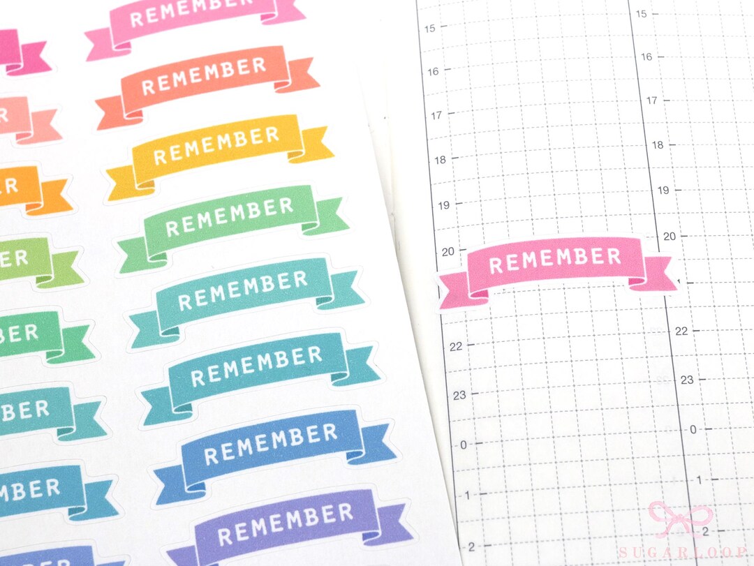 Remember Planner and Journal Sticker Header Labels - Etsy