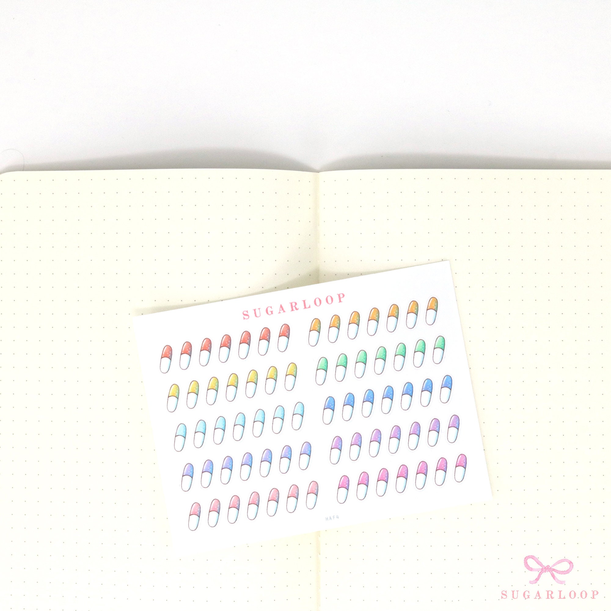 Kawaii Pill Capsule Planner and Journal Stickers: Rainbow Medicine ...