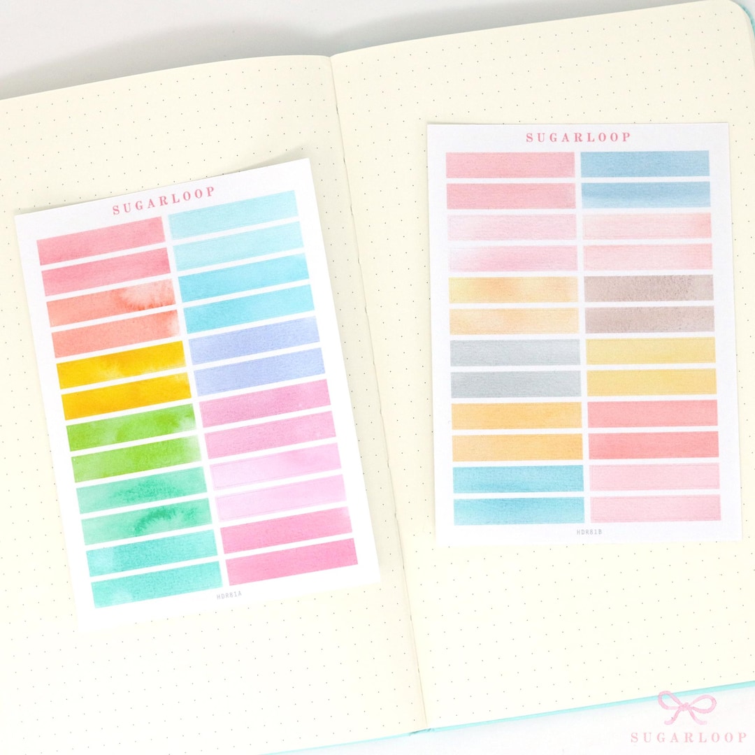 Header Title List Label Planner & Journal Stickers: 0.25"(6 Mm) | Dates ...