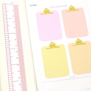 Full Box Clipboard Style Bujo Planner Stickers: Lined Checklist Blank ...