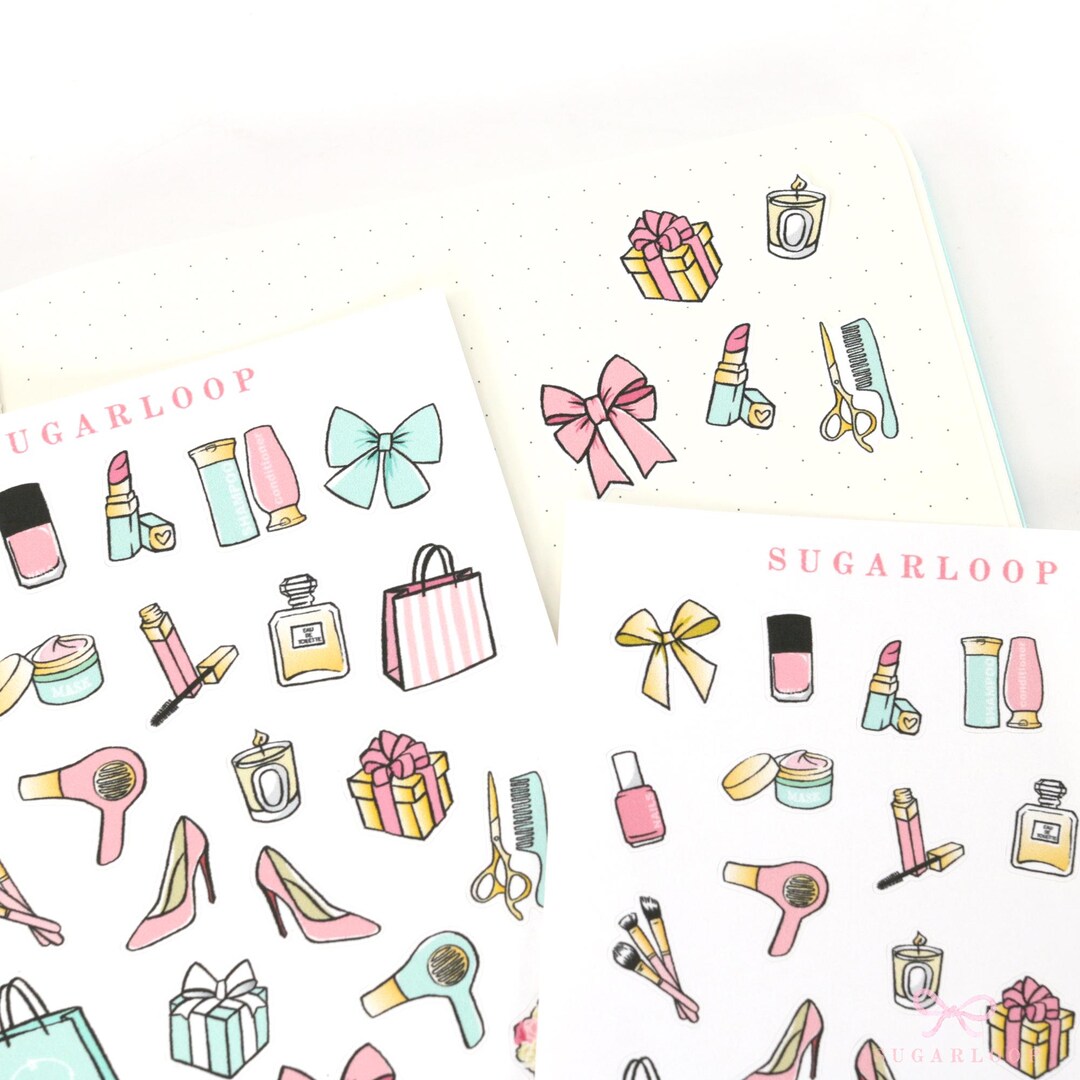 Beauty Planner and Journal Stickers: Spa, Shopping, Hair Salon ...