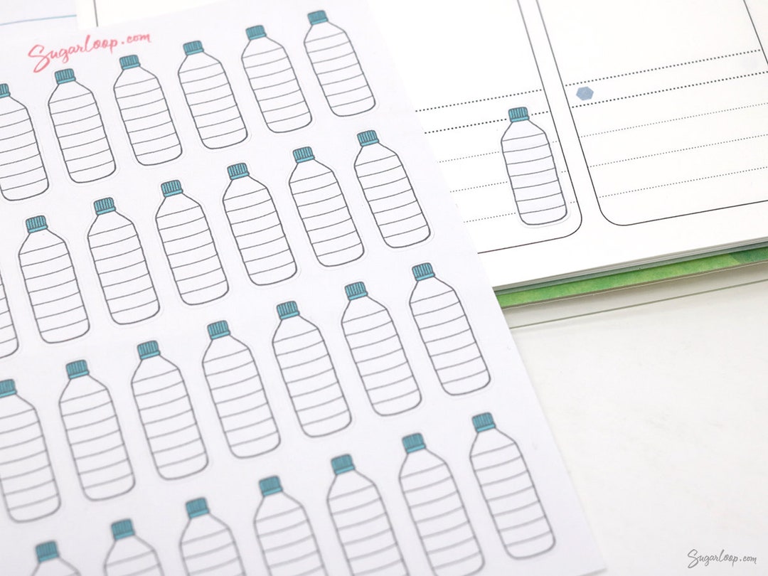 Hydration Stickers, Hydrate Planner Stickers, Water Bottle Stickers ...