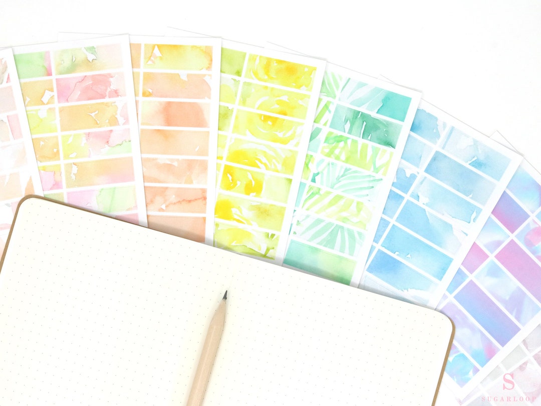 Quarter Box Bujo Planner Stickers: 1.5 in 38 Mm X 0.5 in 12 Mm ...