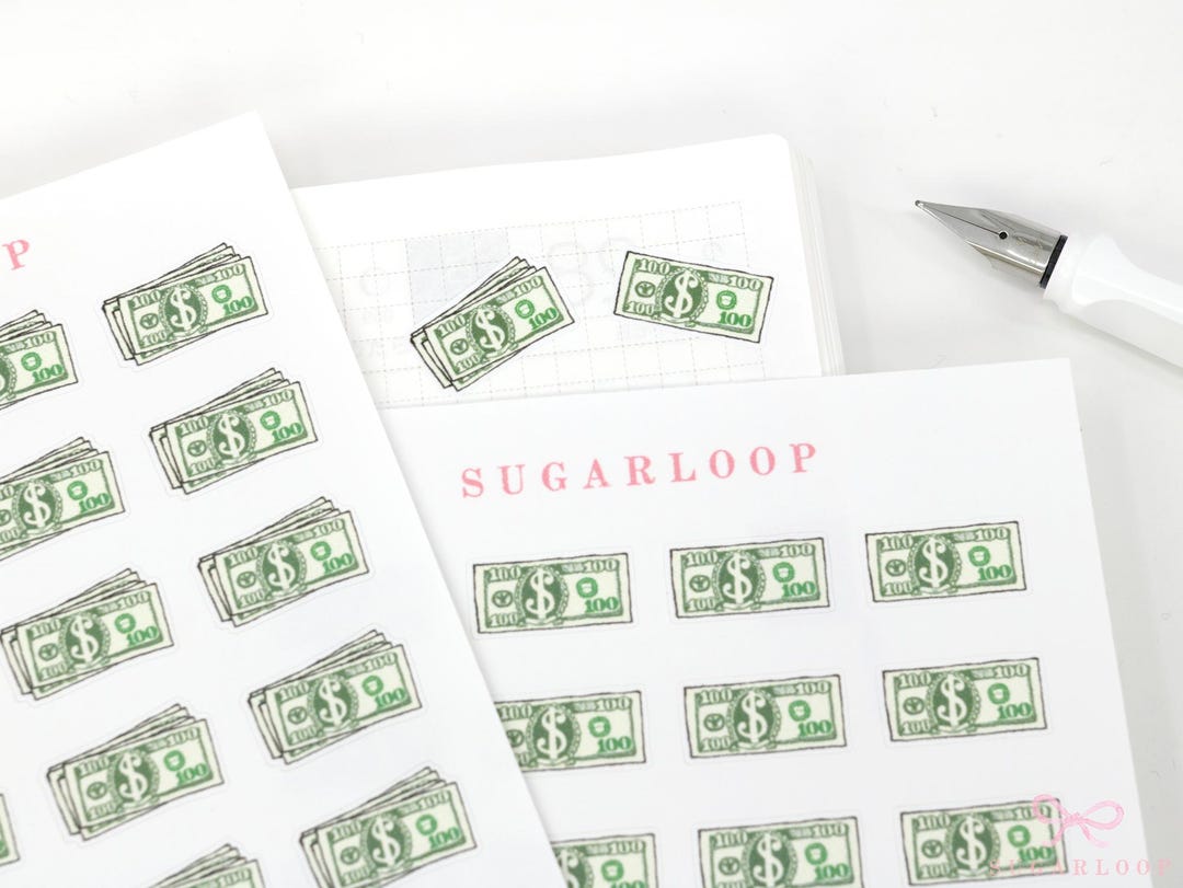 Payday Planner and Journal Sticker Sheet: Dollar Bill, Finance, Budget ...