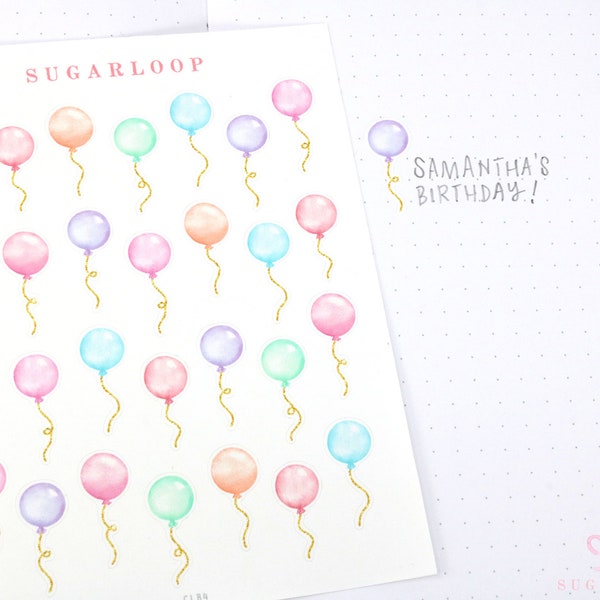Birthday Planner Stickers - Etsy