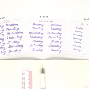 Days of the Week Bujo & Planner Stickers: Rainbow | Hand Lettered ...