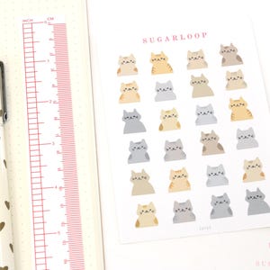 Cute Kawaii Cat Functional Sticker Labels for Bujo Planner Stickers ...