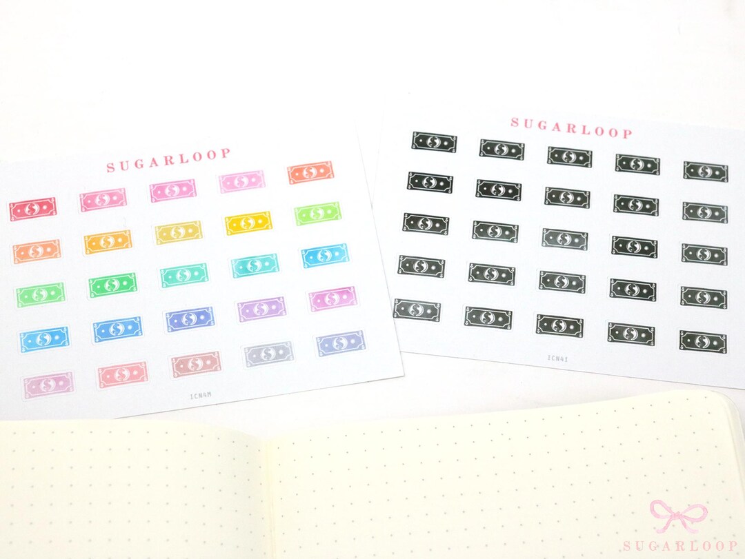 Payday Planner and Journal Sticker Sheet: Dollar Bill, Finance, Budget ...