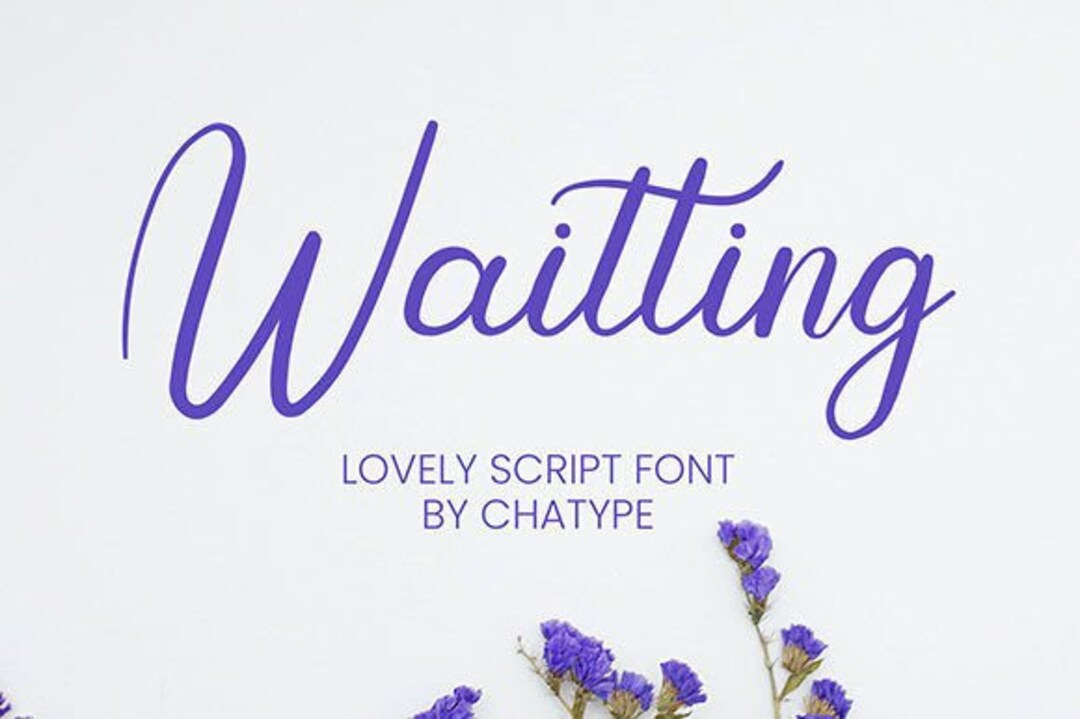 Waitting Font, Decorative Font, Cricut Font, Modern Font, Casual Font ...