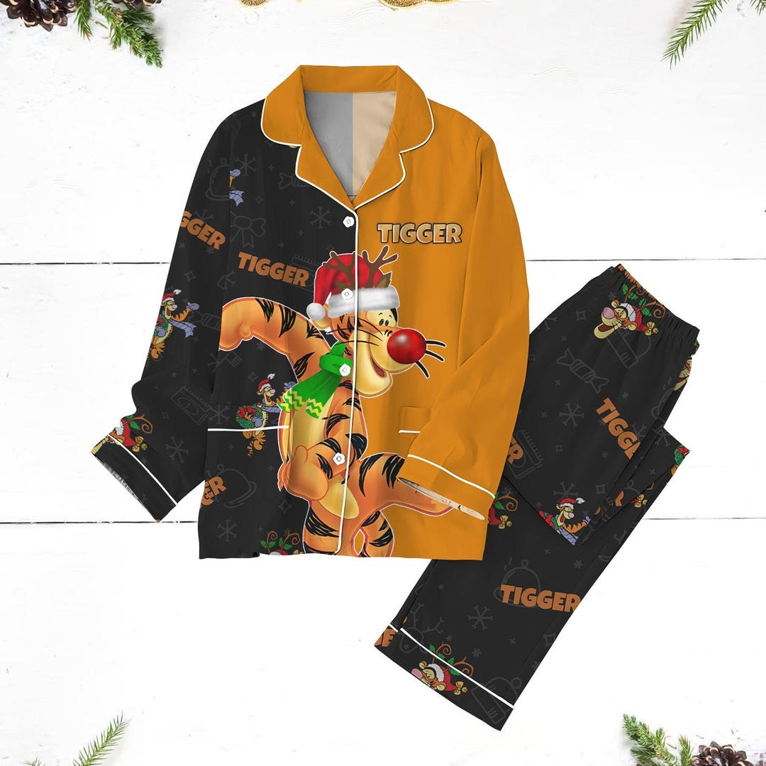 Tiger Disney Christmas Pajamas, Winnie the Pooh Xmas Pajamas, Funny ...
