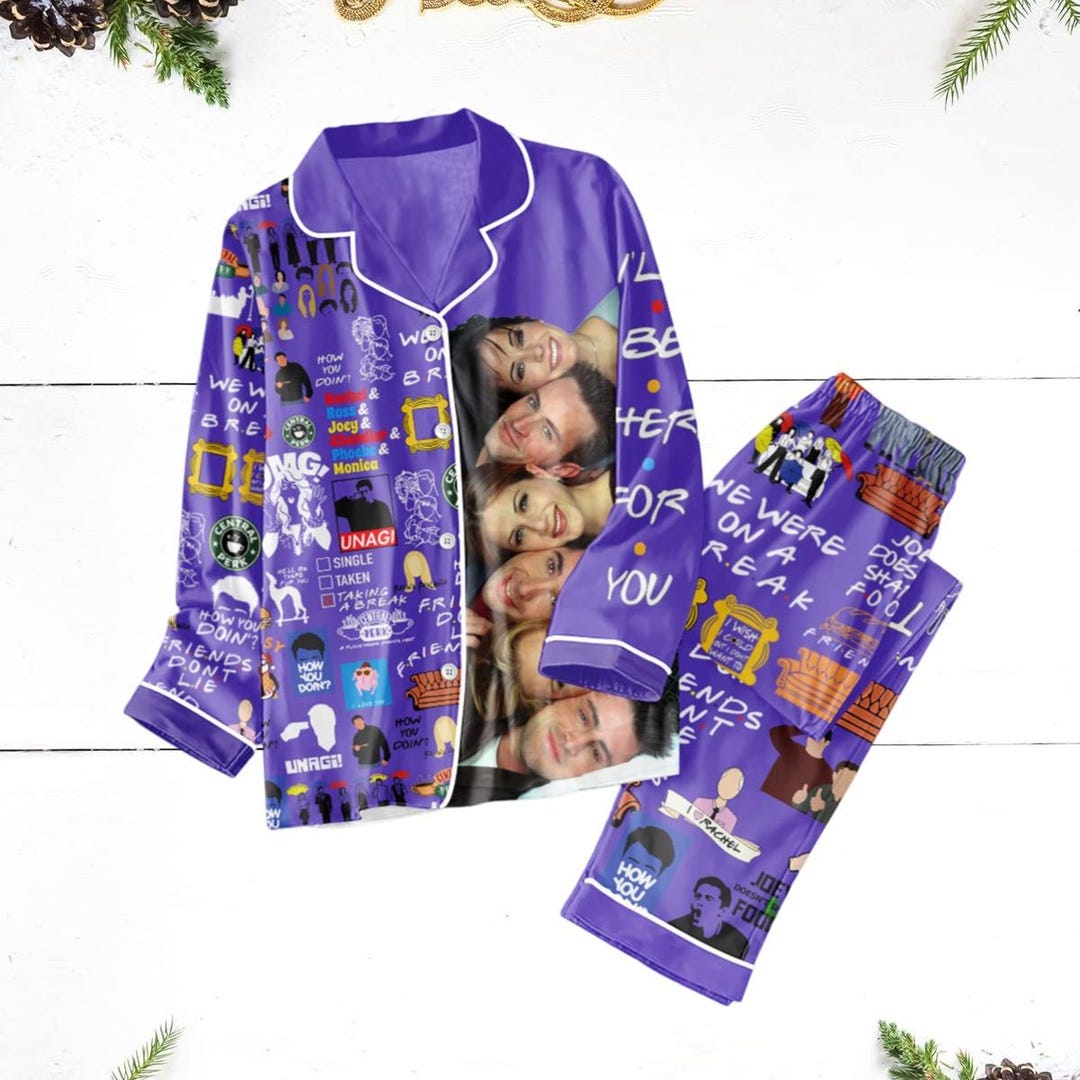 Friends Tv Show Pajamas, Friends Seriers Pajamas Set, Chandler Bing ...