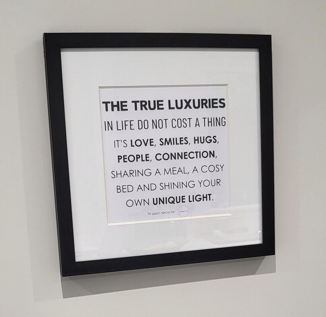 True Luxuries Framed Motivational Wall Art for All Ages Unique and ...