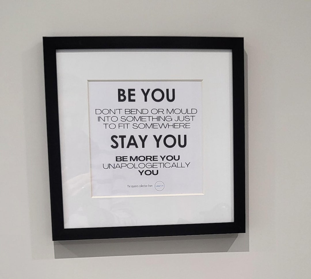 Be You Framed Motivational Wall Art for All Ages Unique and Original ...